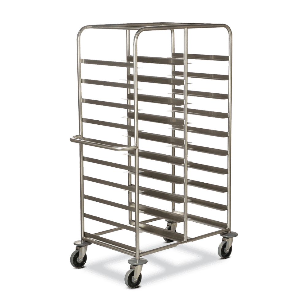 Stainless Steel Tray Trolley - 10 Trays Capacity | Sitecraft