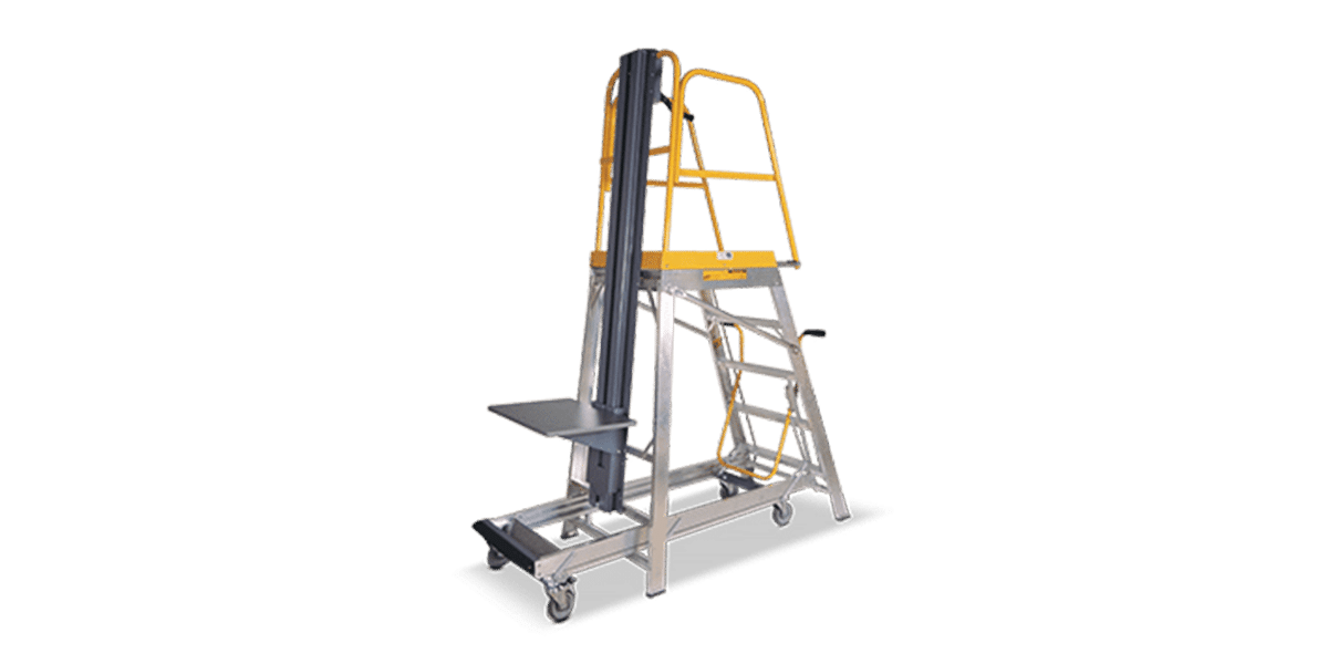 Warehouse Ladders With Platform